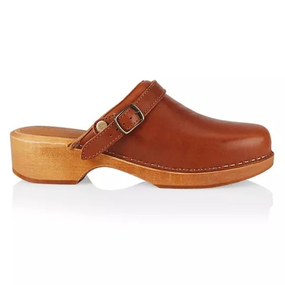 Re/Done | Shoes | Redone 7s Classic Leather Clogs In Brown Cognac 85 ...